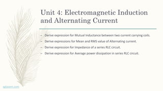 Physics Important Derivation for Class 12 - Important Physics ...