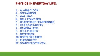 physics in everyday life.EE SEMINAR PPT (1).pptx