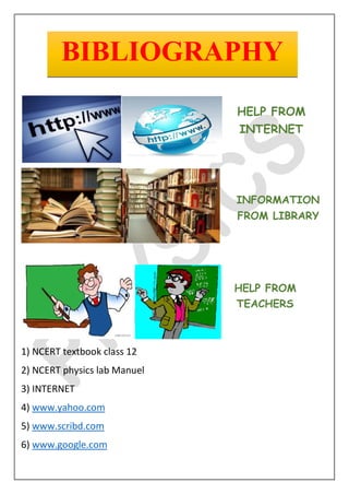 Physics Investigatory Project Class 12 | PDF