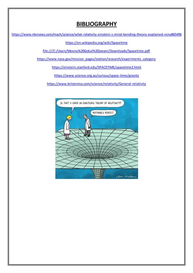 PHYSICS INVESTIGATORY PROJECT ON THEORY OF RELATIVITY HYPOTHESIS AND ...