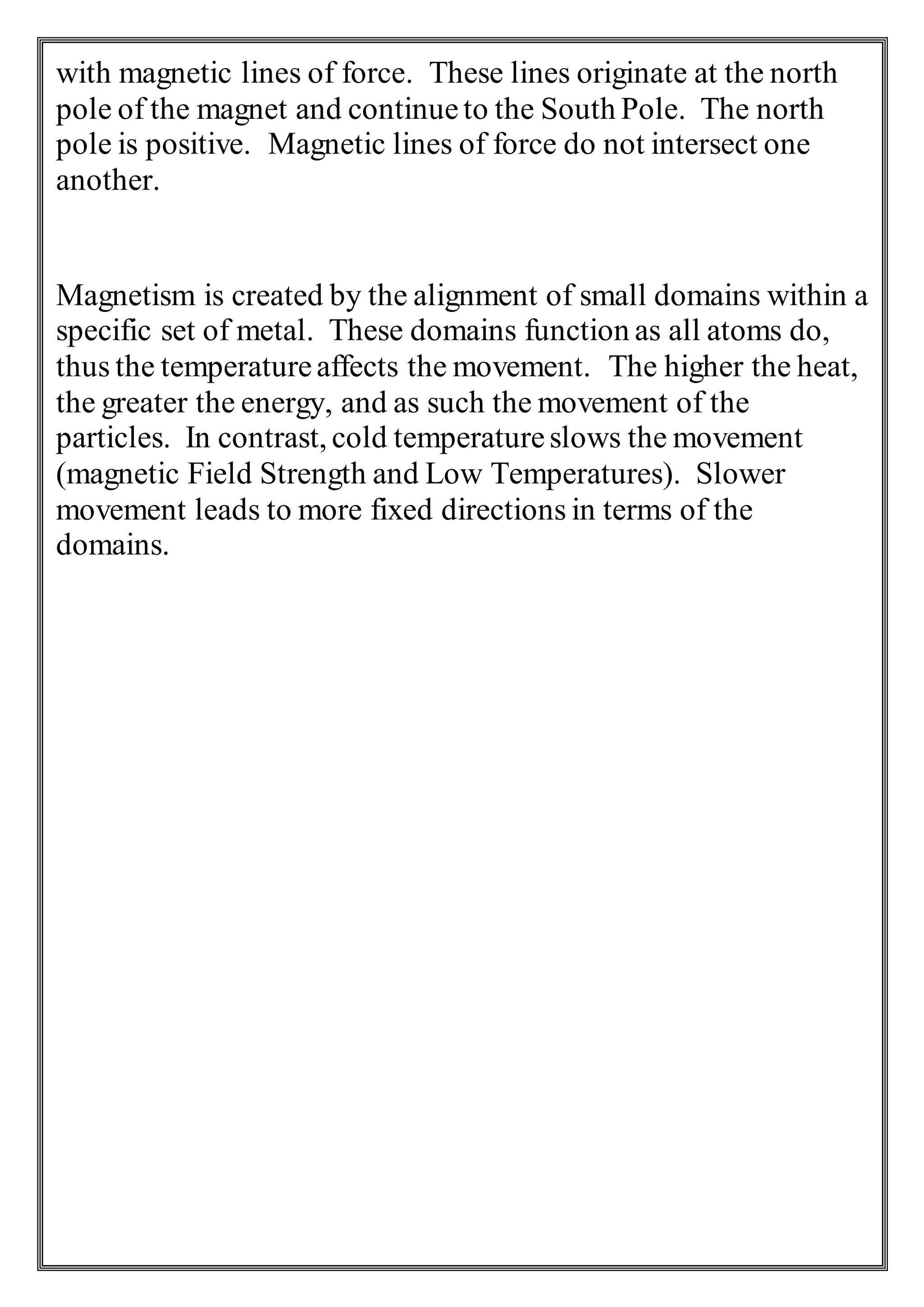 DEPENDENCE OF HIGH TEMPERATURE ON STRENGTH OF MAGNET | DOCX