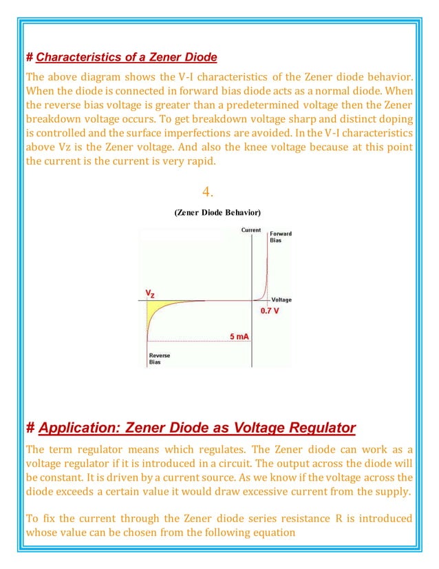 Physics Investigatory:To Study V-I Characteristics Of Zener Diode | DOCX