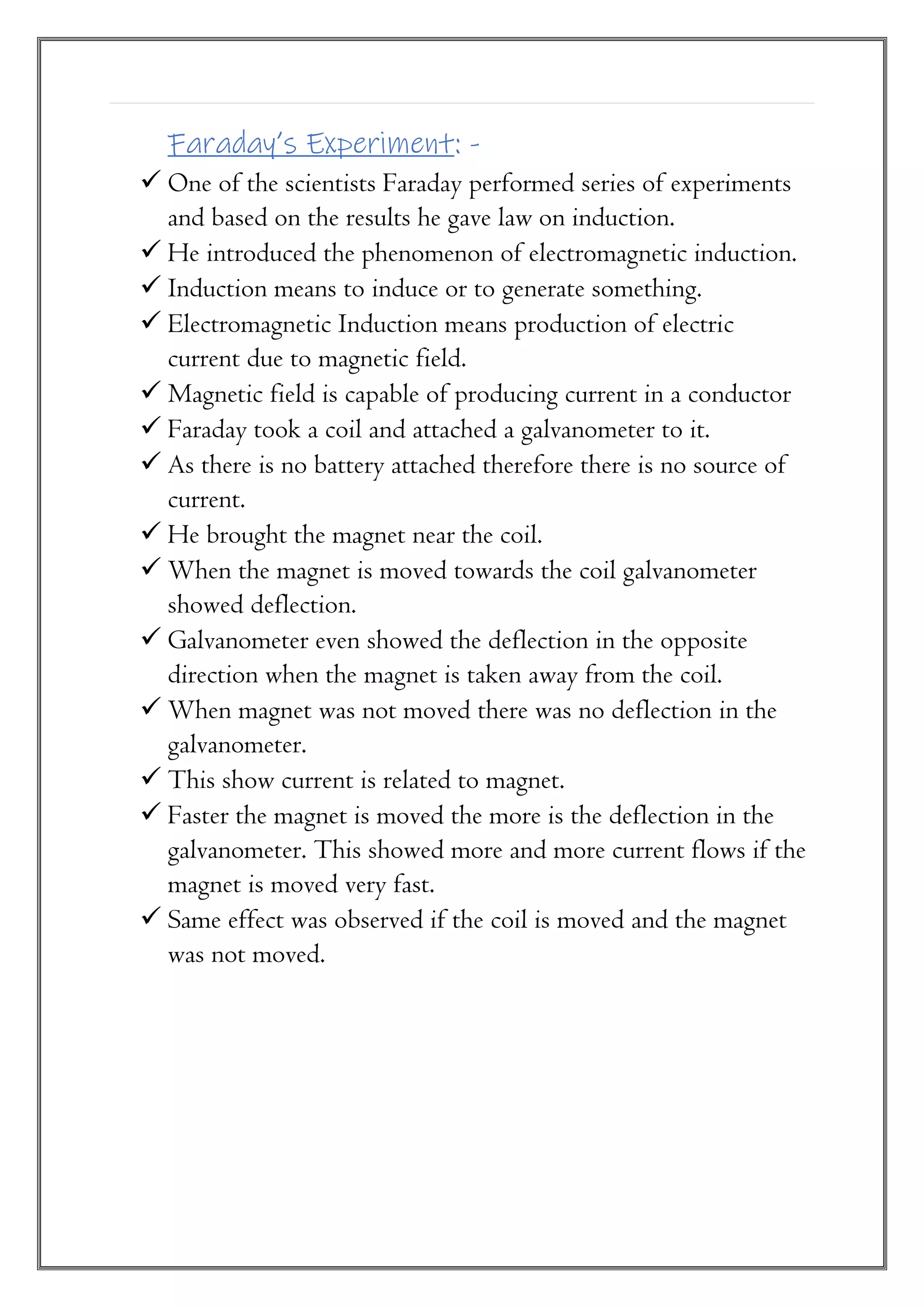 Physics Investigatory - Electromagnetic Induction. CLASS XII | PDF