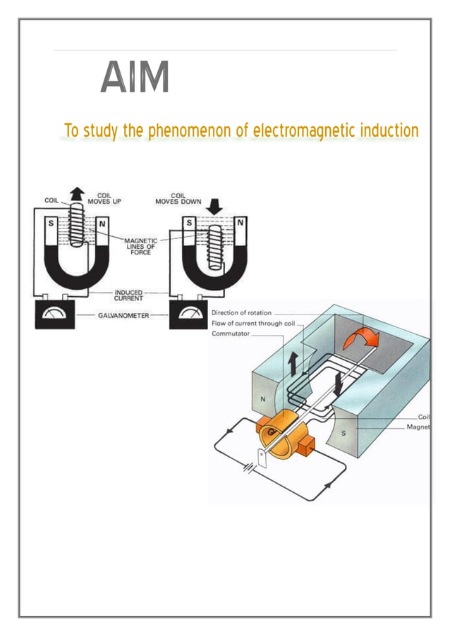 Physics Investigatory - Electromagnetic Induction. CLASS XII | PDF