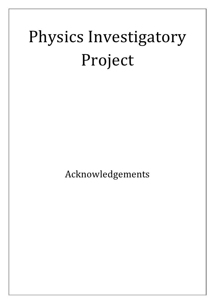 Physics investigatory project