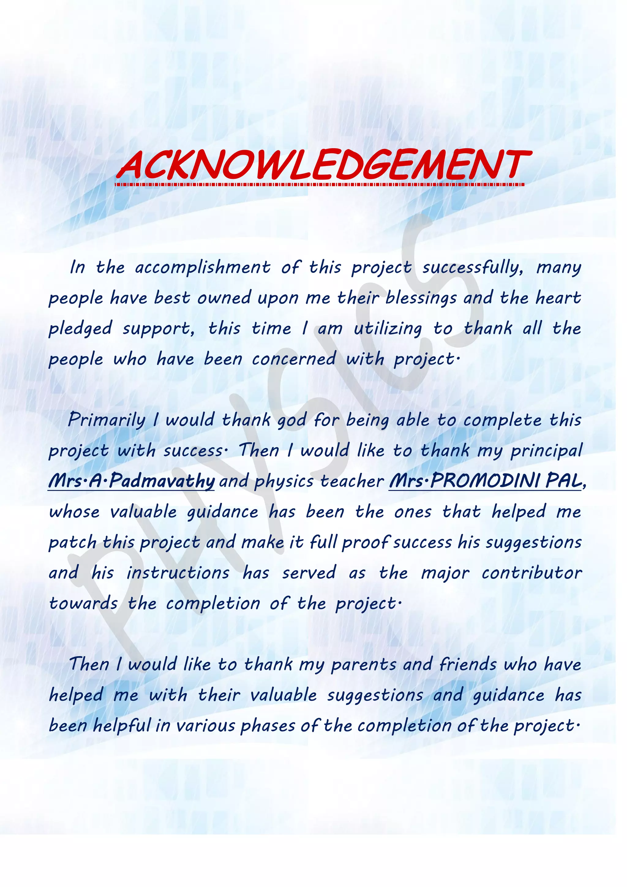 Physics investigatory project on RECTIFIER | PDF