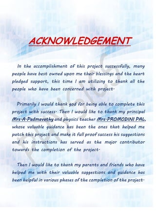 Physics investigatory project on RECTIFIER | PDF