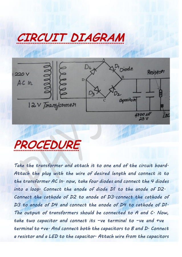 Physics investigatory project on RECTIFIER | PDF | Consumer Electronics | Technology & Computing