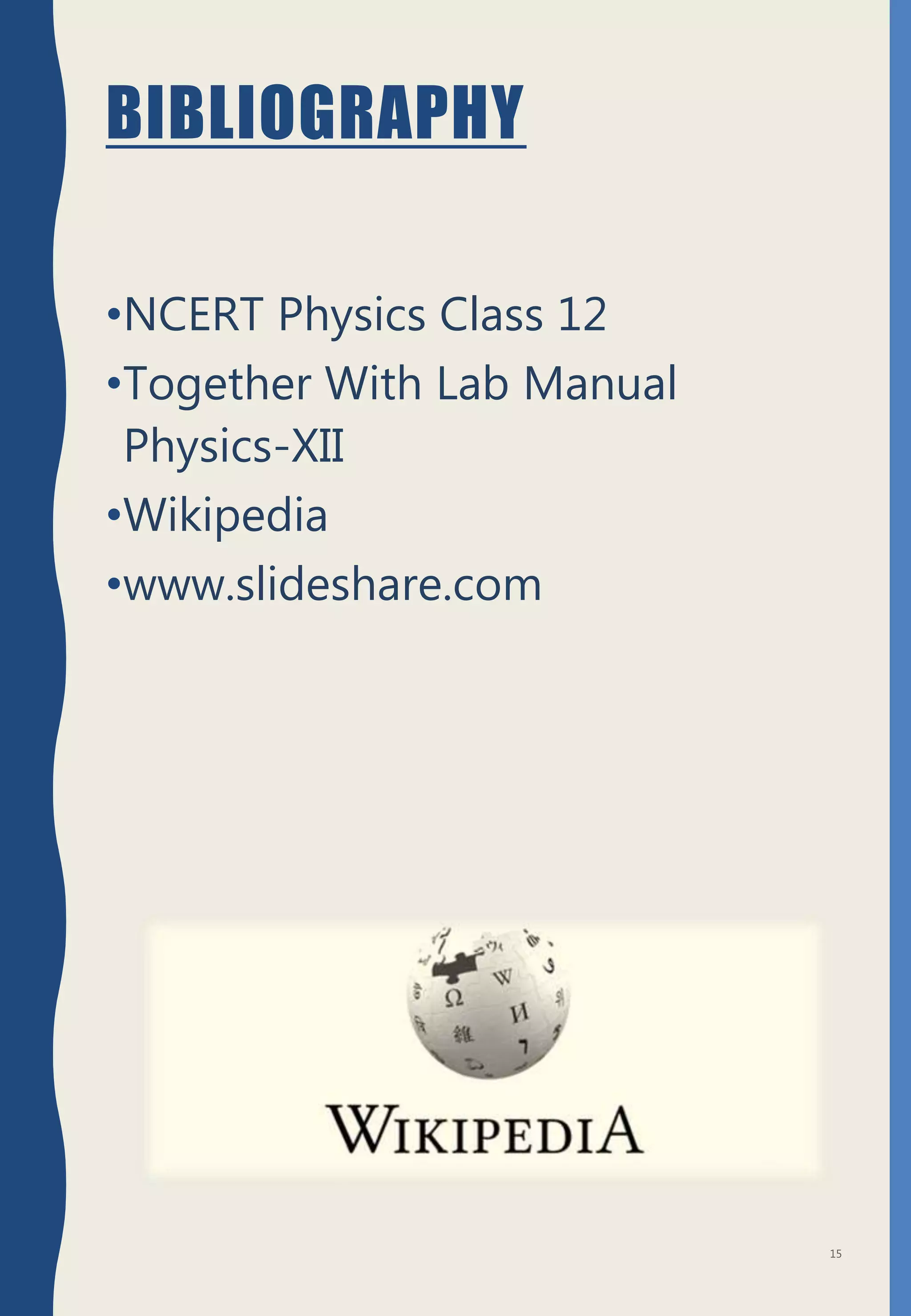 Physics Investigatory Project(Water Level Indicating System) | PPTX
