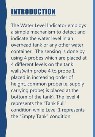 Physics Investigatory Project(Water Level Indicating System) | PPTX