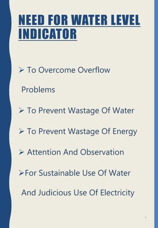 Physics Investigatory Project(Water Level Indicating System) | PPTX