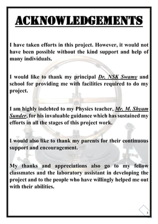 Physics Investigatory Project - Class 12 - Tangent Galvanometer | PDF