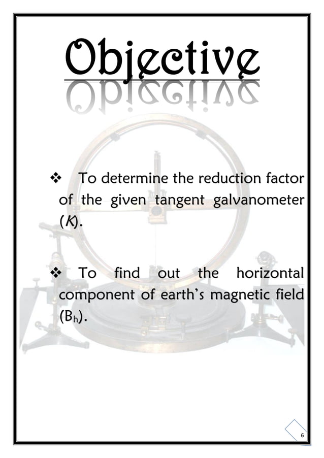Physics Investigatory Project - Class 12 - Tangent Galvanometer | PDF
