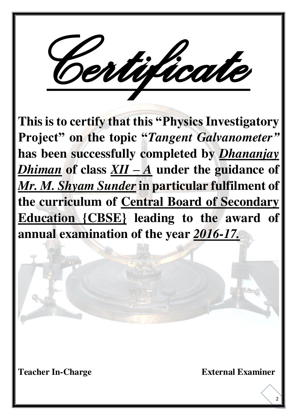 Physics Investigatory Project Class 12 Gambaran Physics Investigatory Project Class 12 Gambaran