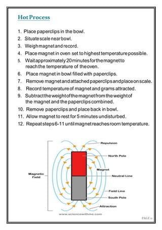 Physics investigatory project ON MAGNETS CLASS 12 | DOCX