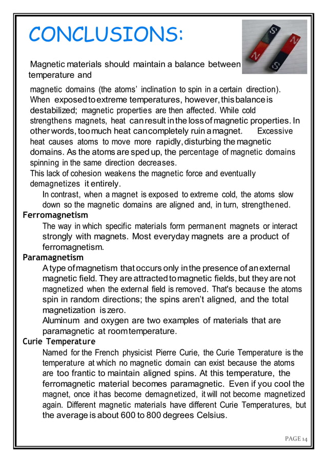 Physics investigatory project ON MAGNETS CLASS 12 | DOCX
