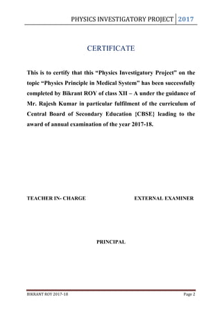 Physics Investigatory Project Class 11 & 12 | PDF