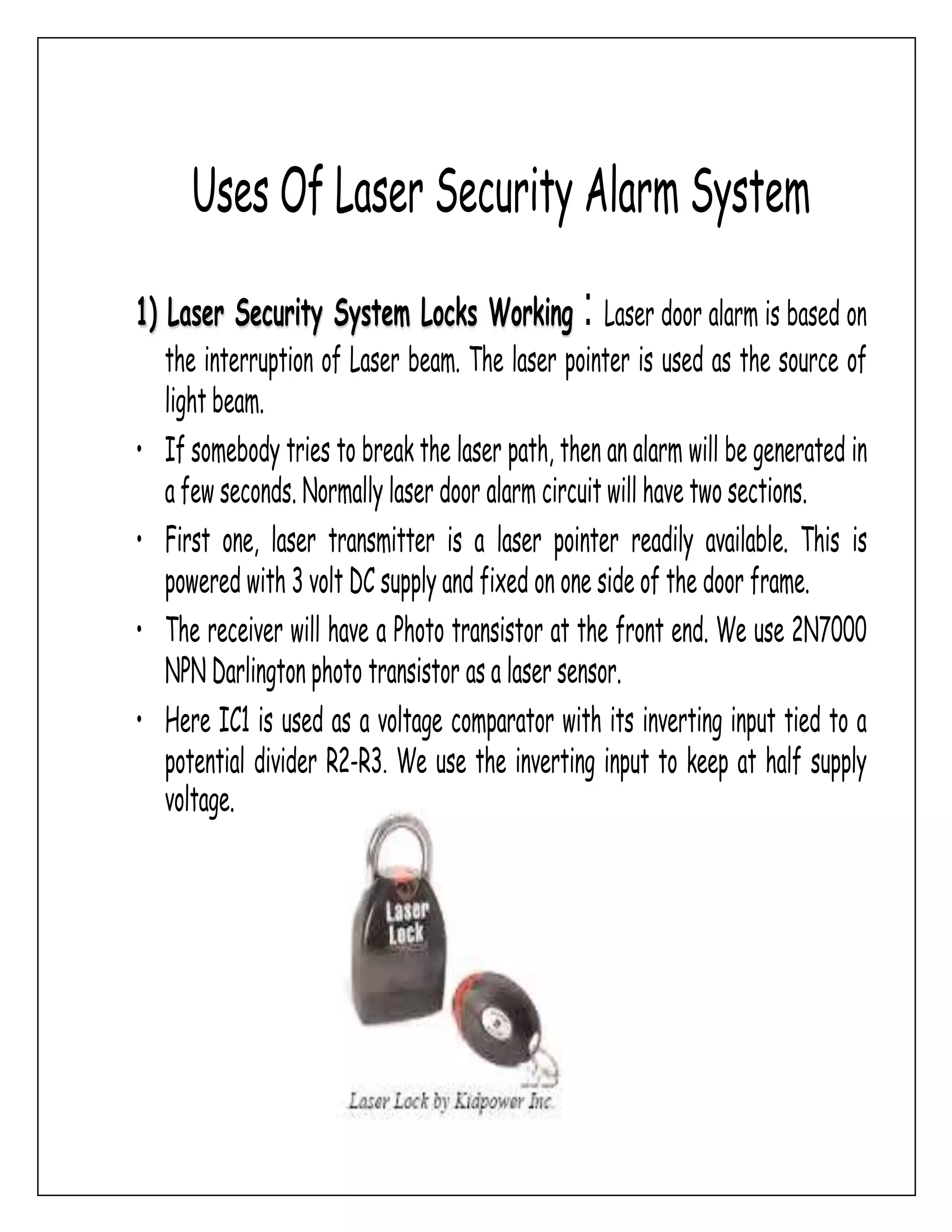 laser security alarm (Physics investigatory project 12) | DOCX
