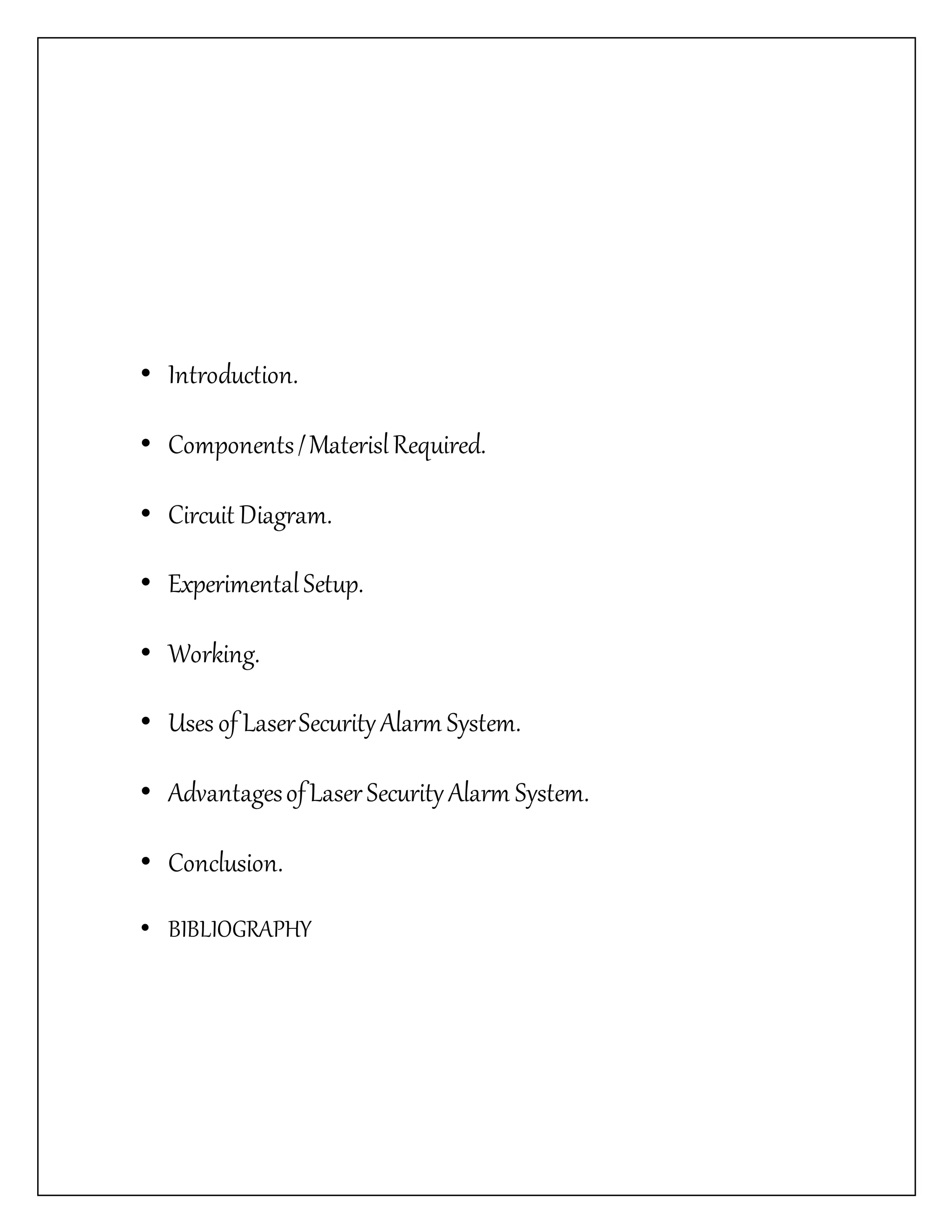 laser security alarm (Physics investigatory project 12) | DOCX