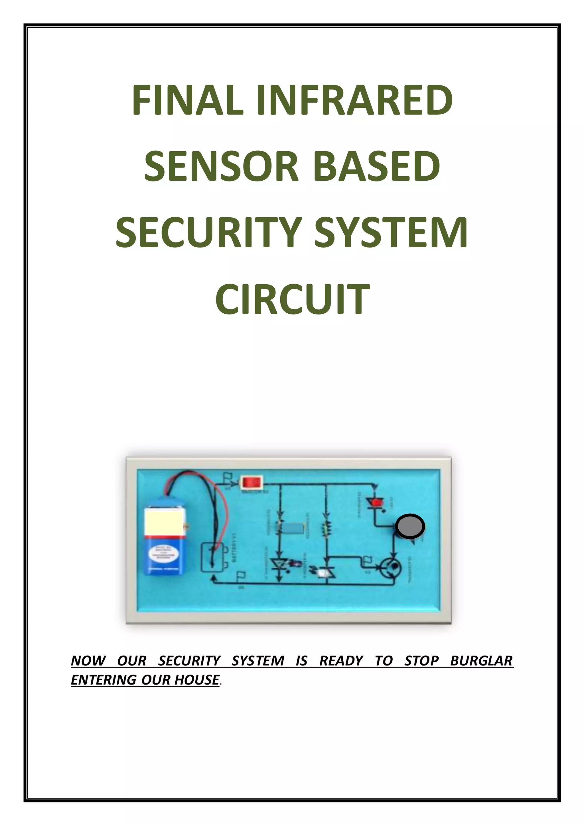 Physics investigatory project on ir based security system | DOCX
