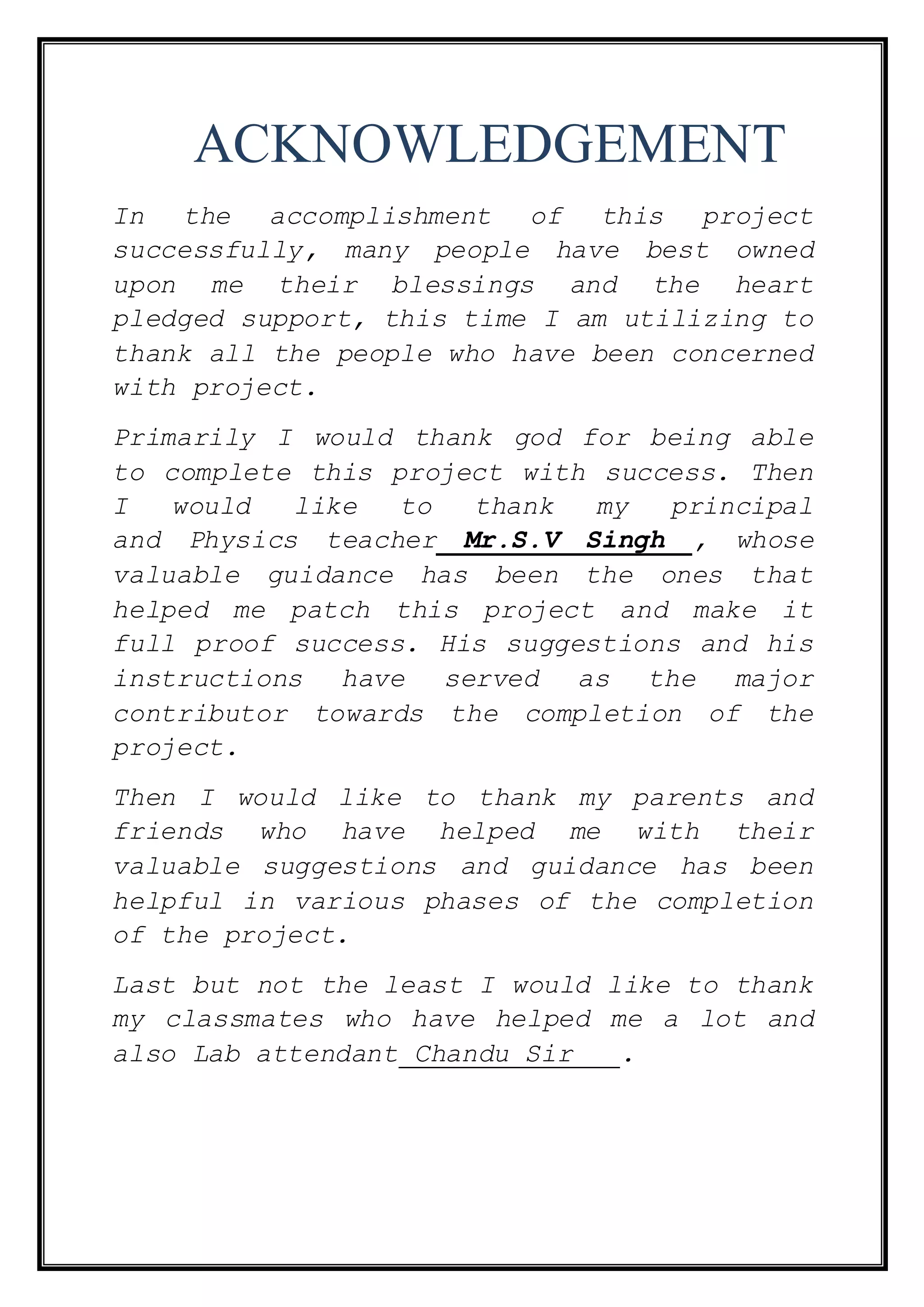 Physics investigatory project on ir based security system | DOCX