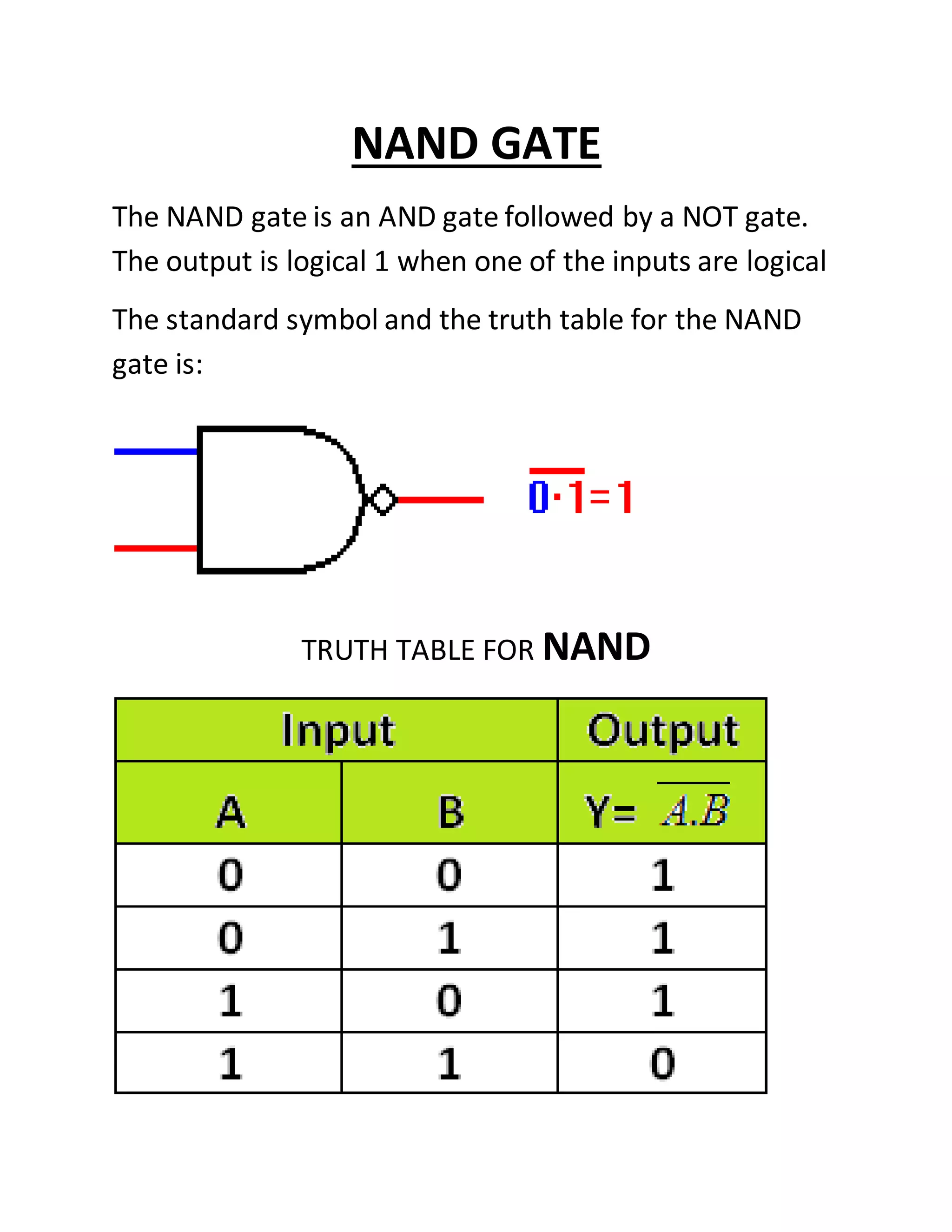 Physics investigatory project { LOGIC GATES} CLASS XII | DOCX