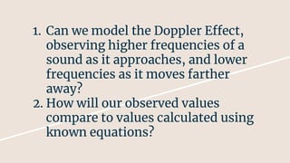 Modeling the Doppler Effect using Audacity | PPTX | Physics | Science