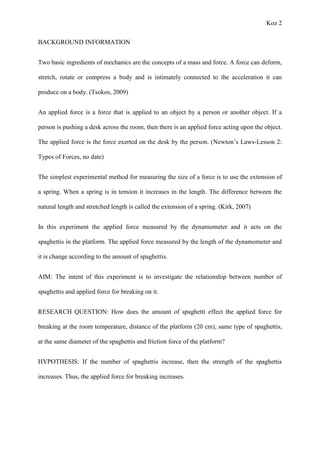 Physics Lab Report Example