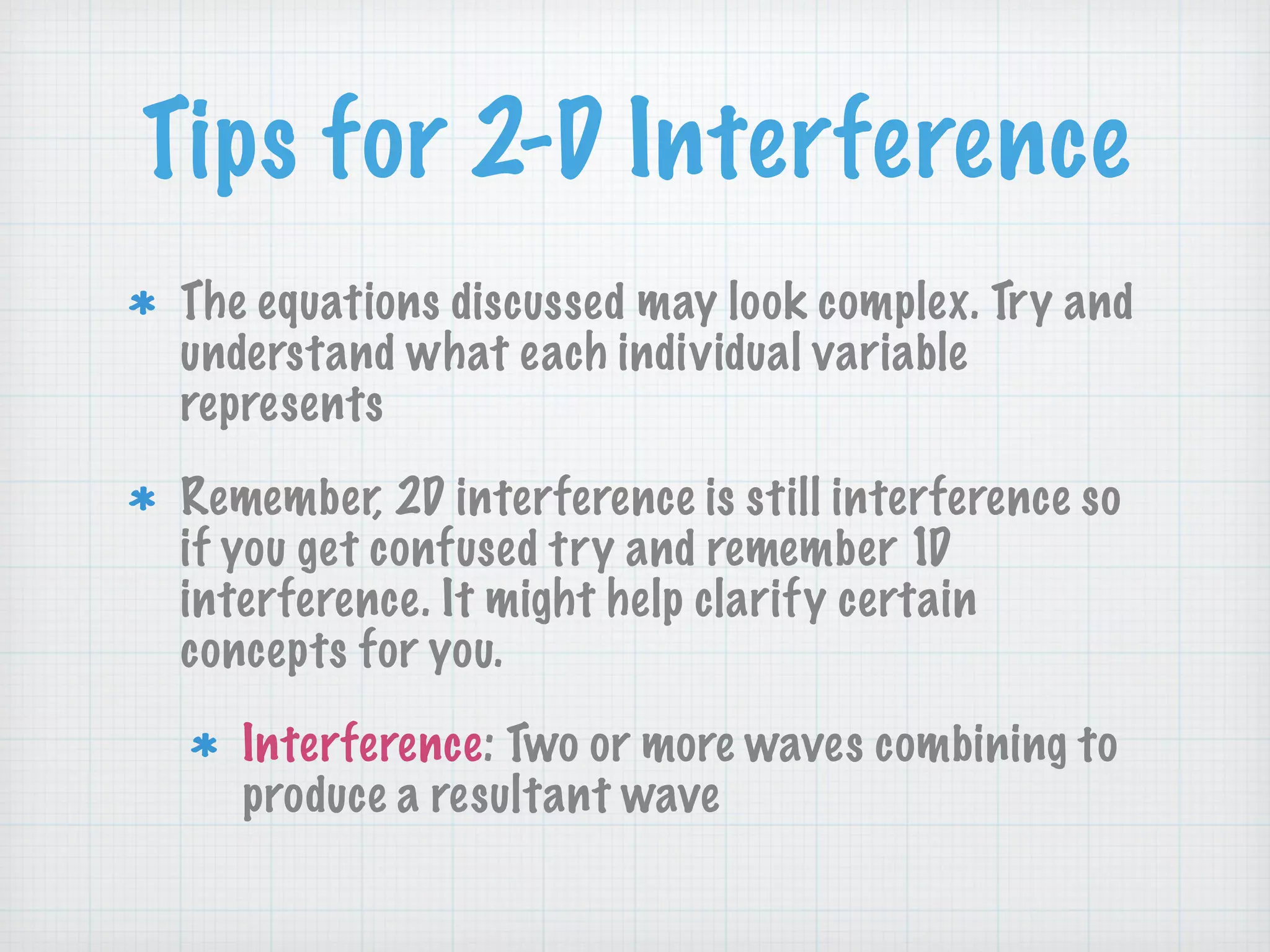 2D wave interference | PPT