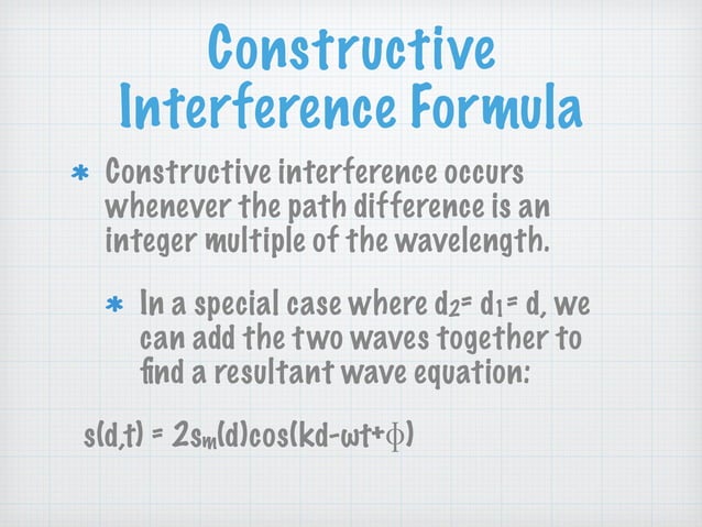 2D wave interference | PPT