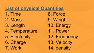 Introduction to Measurements Chapter 02 Sindh Board | PPTX | Physics ...