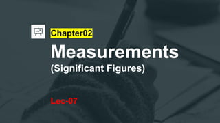 significant figures (measurements) lec 07 Sindh text book board | PPT