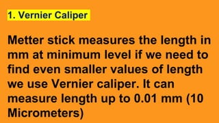 Measuring Instruments (Measurements) lec 08 Talal Khan | PPTX