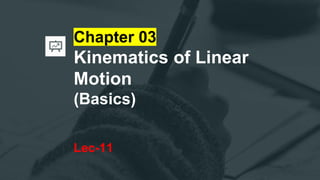 Basics of Kinematics (Scalar Vector) Sindh Board Physics | PPTX | Physics | Science