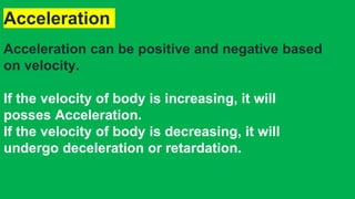 Acceleration and Equations of Motion(1st) | PPT