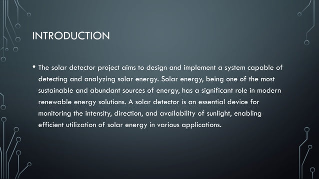 PHYSICS MICRO PROJECT on solar detector using arduino | PPTX