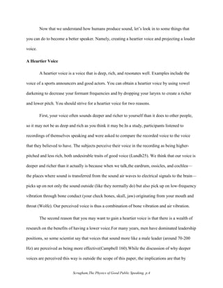 Physics of an Effective Public Speaker | PDF