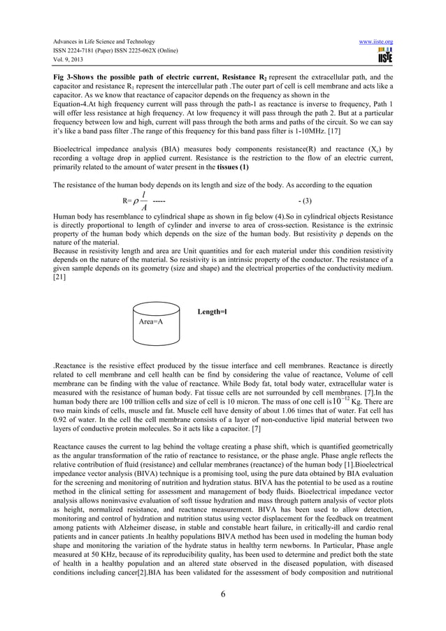 Physics of bio electrical impedance analysis | PDF | Physics | Science