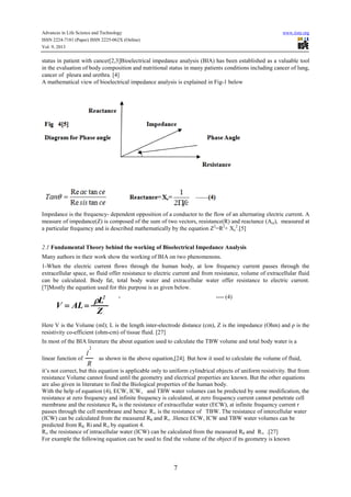 Physics of bio electrical impedance analysis | PDF