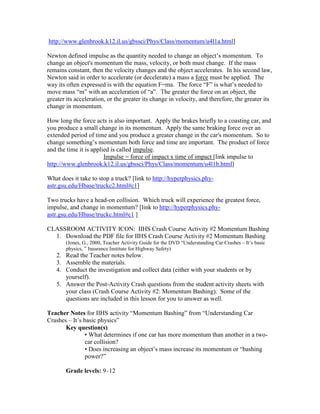 Physicsof carcrash momentum | PDF