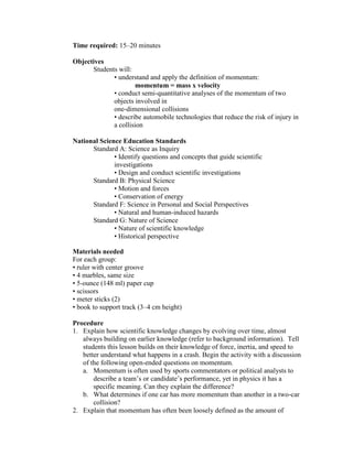 Physicsof carcrash momentum | PDF