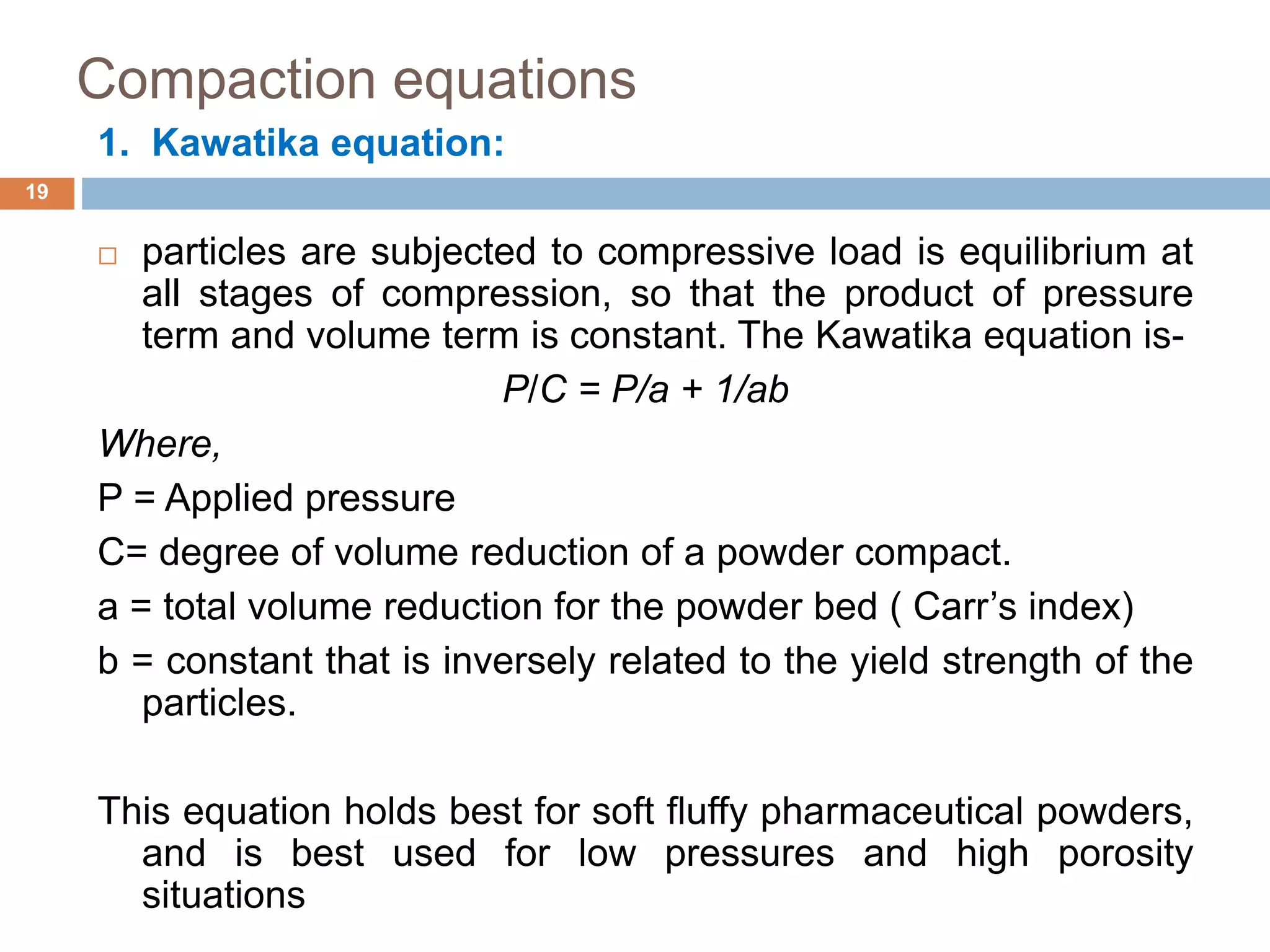 Physics of tablet compression | PPTX