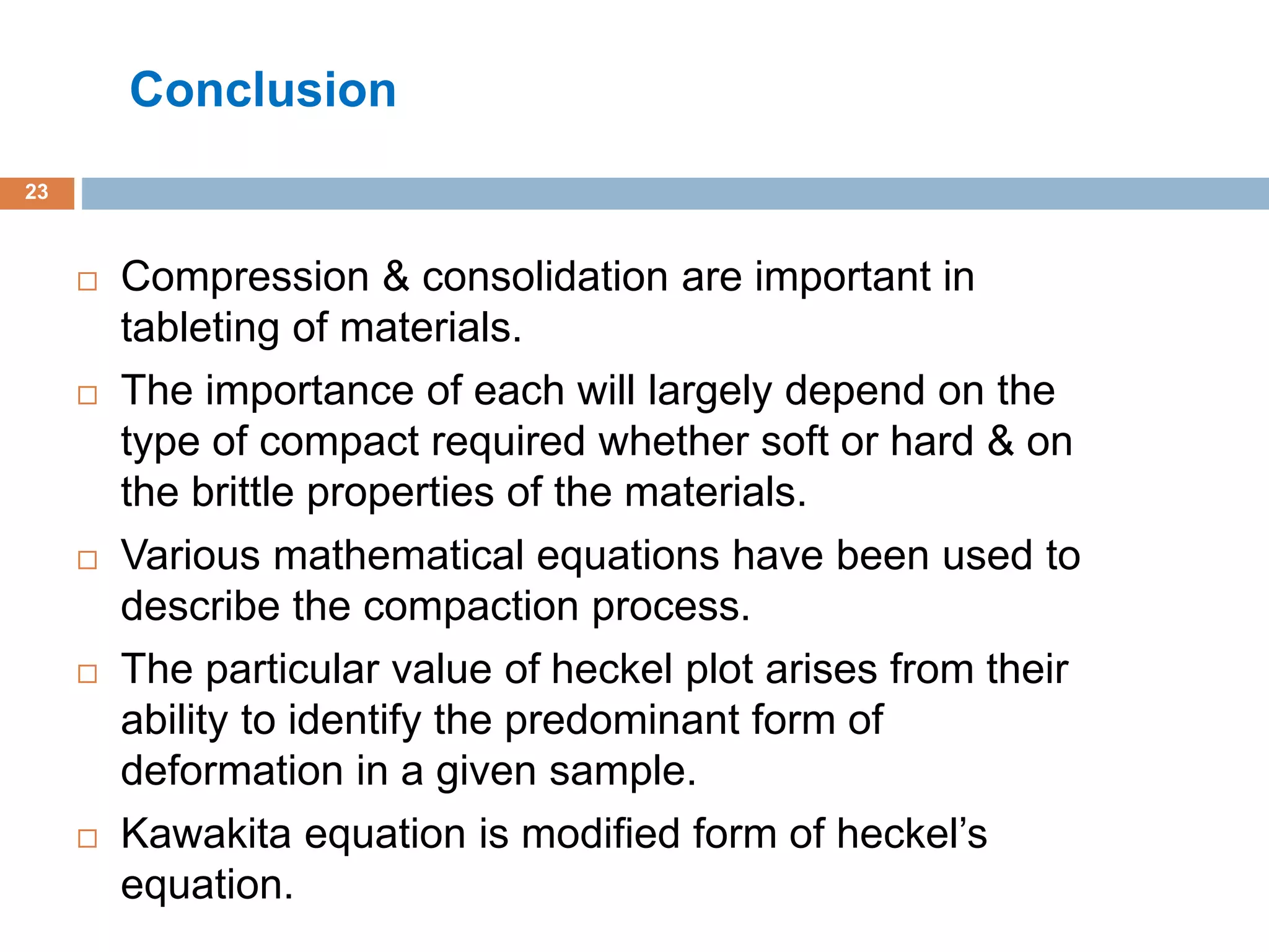 Physics of tablet compression | PPTX
