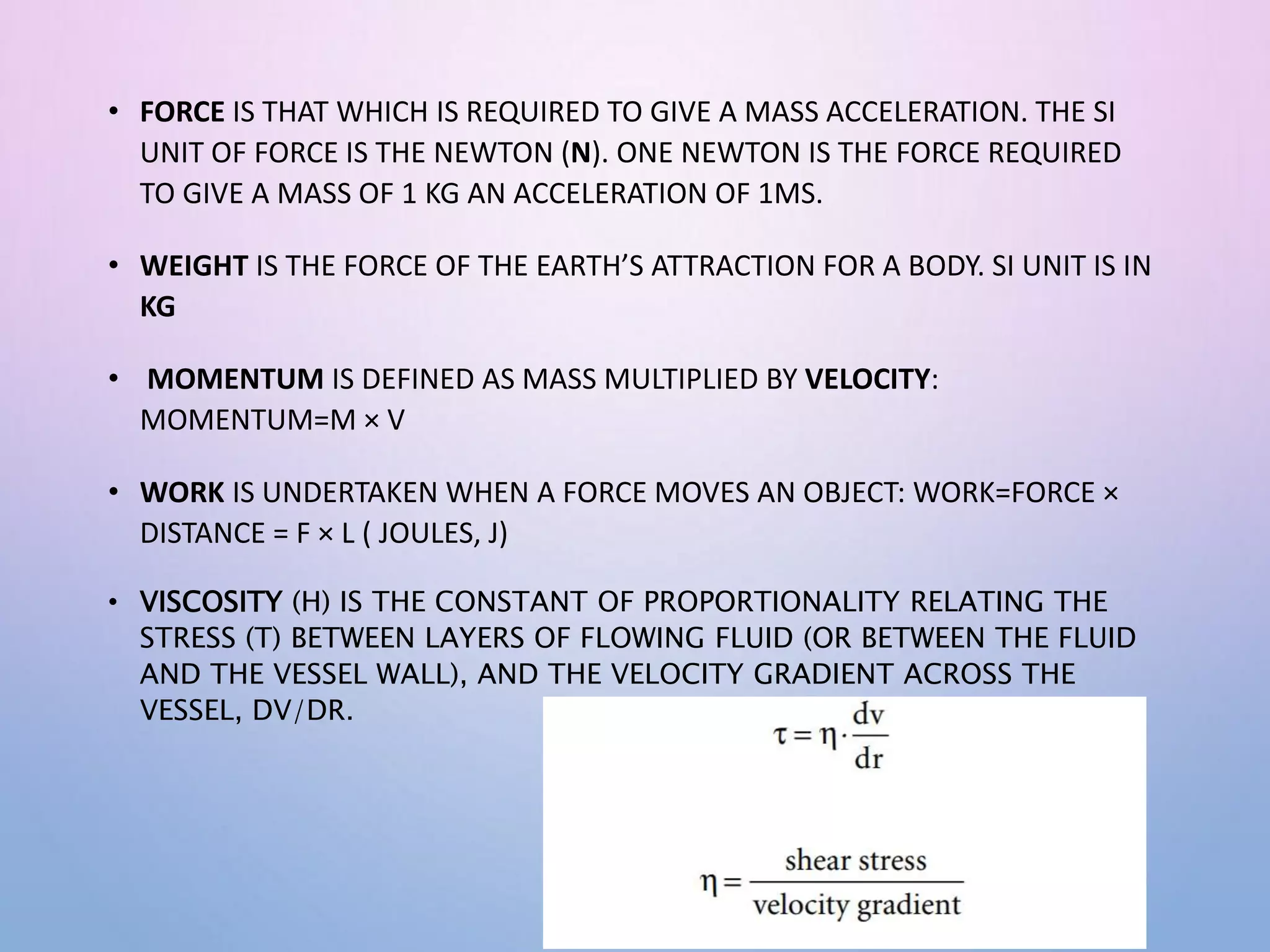 Physics of flow for presentation | PPTX
