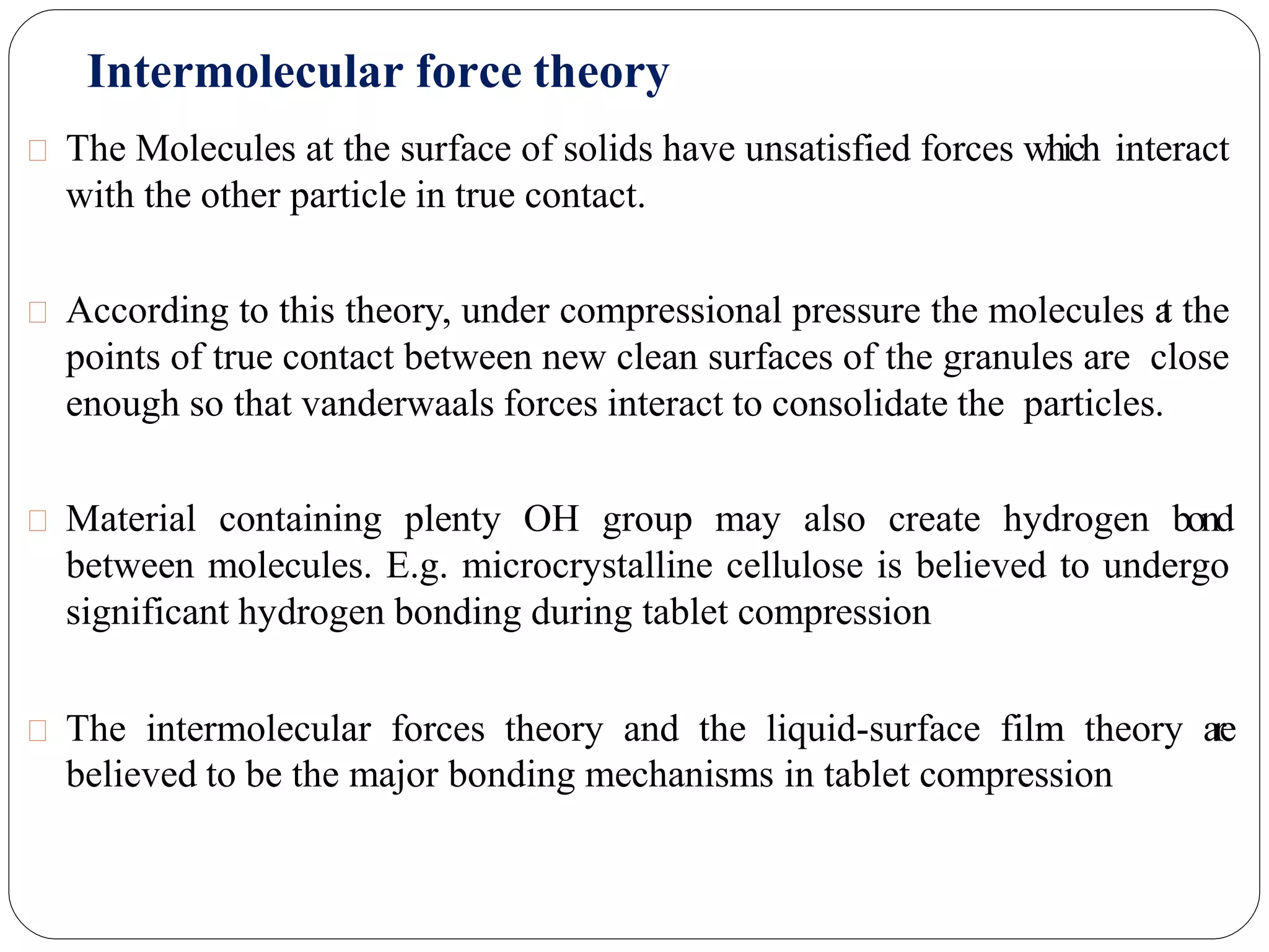 Physics of tablet compression (compression & compaction) | PPTX