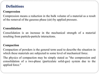 Physics of tablet compression | PPT