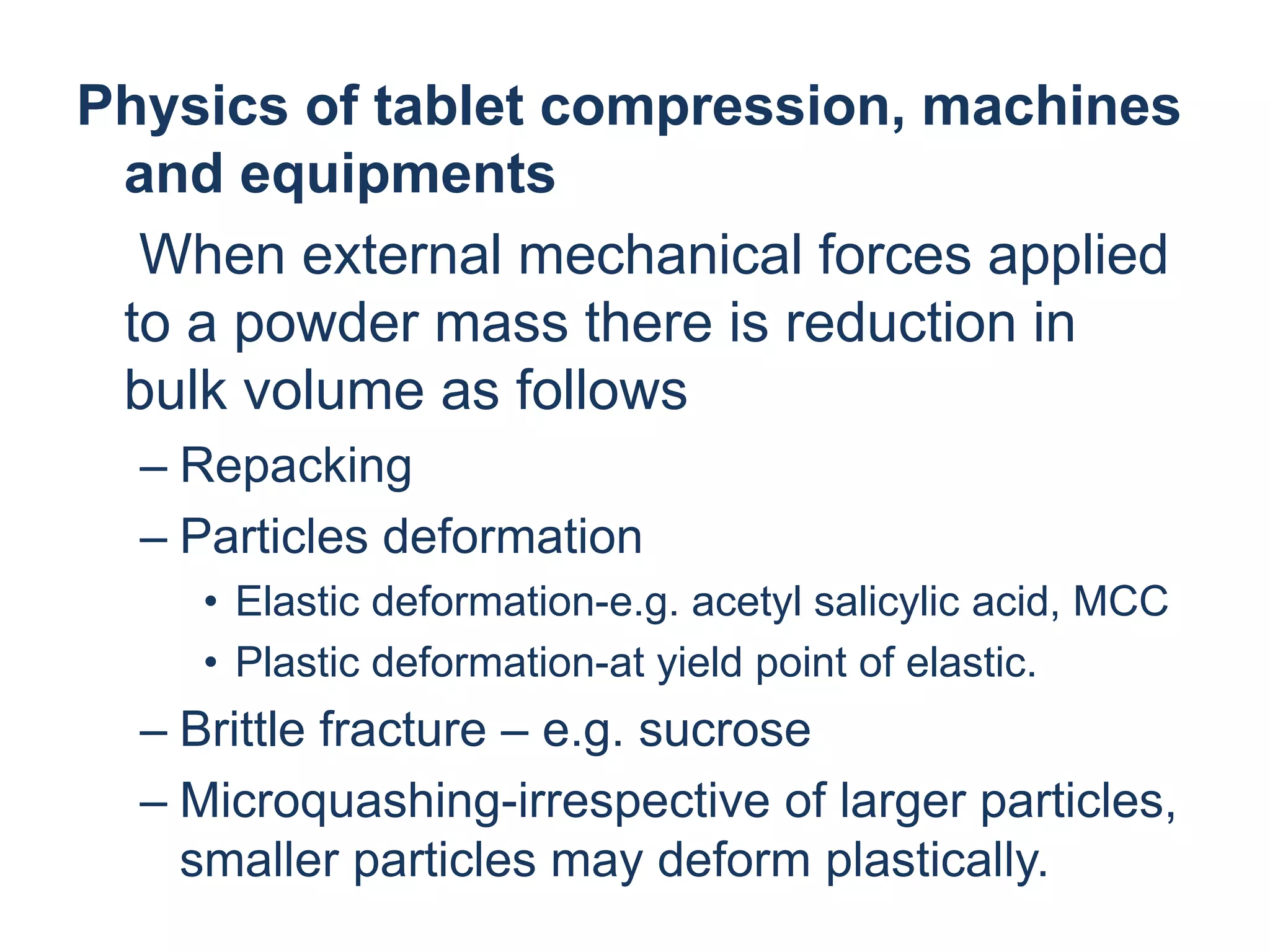 Physics of Tablet Compression | PPT