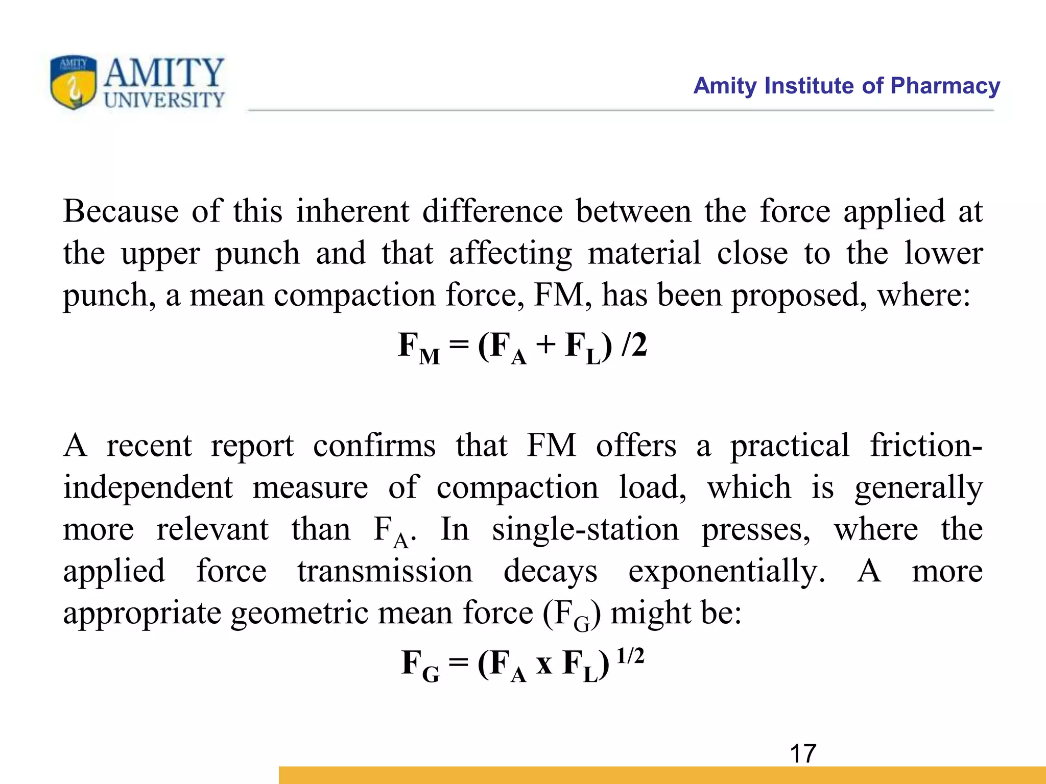 Physics of tablet compression | PPTX