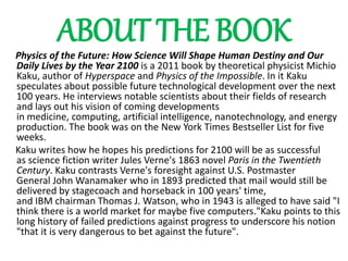 Physics of the Future.pptx | Science Fiction | Genres