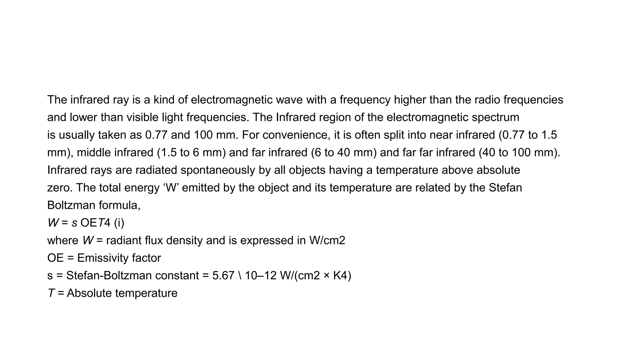 Physics of Thermography - Infrared radiation.pptx